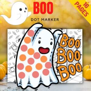 Printable Halloween Boo Monster Dot Marker Activity Pages - Coloring ...