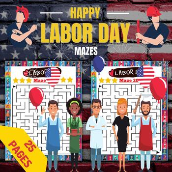 Printable Labor Day Mazes Puzzles With Solutions - Fun Labor day Brain ...