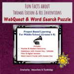 Thomas Edison - WebQuest & Word Search Puzzle | Made By Teachers