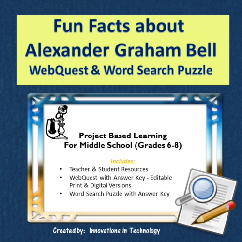 Alexander Graham Bell - WebQuest & Word Search Puzzle | Made By Teachers