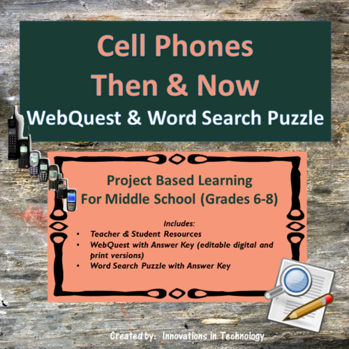Fun Facts about Cell Phones - WebQuest & Word Search Puzzle | Made By ...
