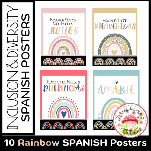 Diversity & Inclusion Display Posters - Beautiful Rainbows I SPANISH ...