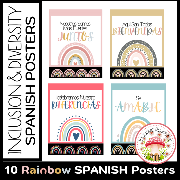 Diversity & Inclusion Display Posters - Beautiful Rainbows I SPANISH ...
