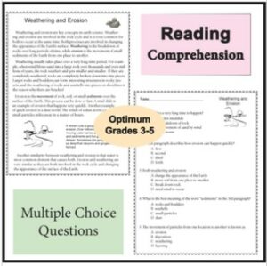 Weathering and Erosion Science Reading Comprehension Passages and ...