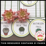 Bathroom Passes I Desk Tags I Sign Out Sheets - Classroom Management ...
