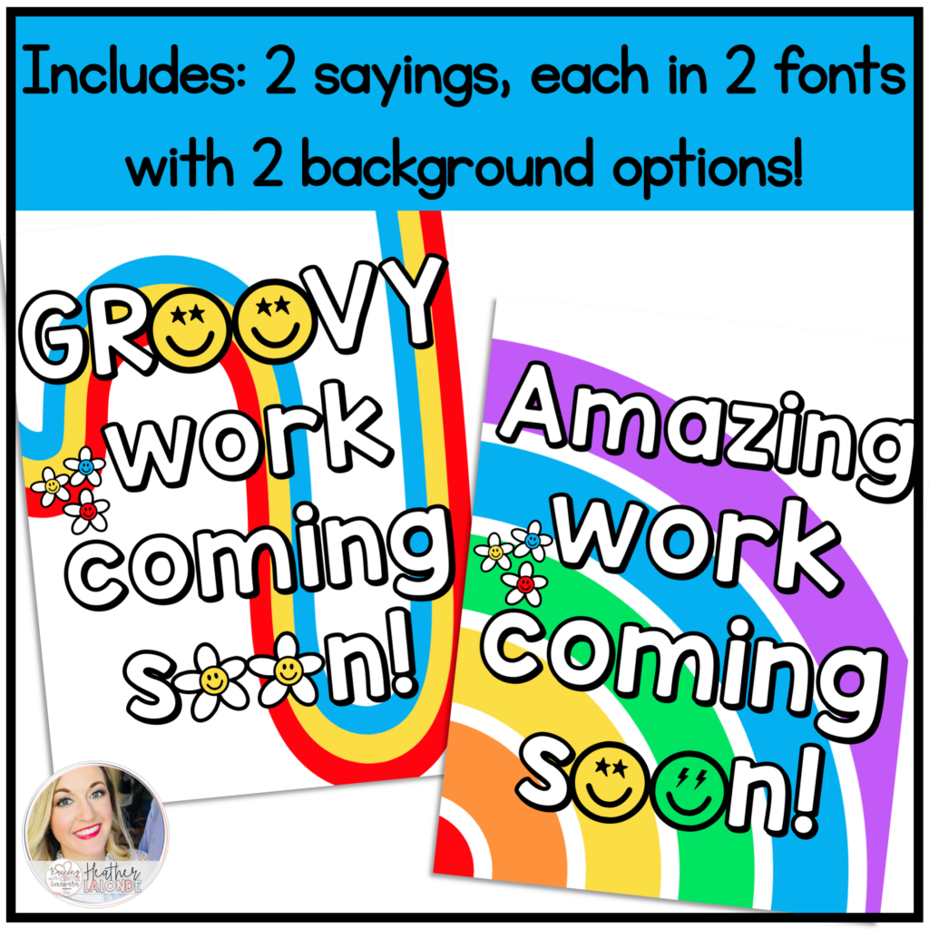 Amazing Work Coming Soon Posters FREEBIE | Made By Teachers