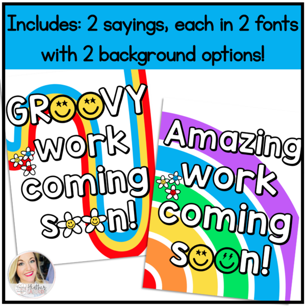 Amazing Work Coming Soon Posters - Primary Rainbow FREEBIE - Made By ...