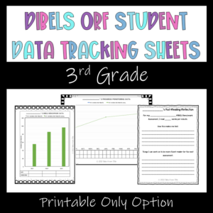 DIBELS Student Data Tracking ORF & Accuracy Bundle: 3rd Grade Printable ...