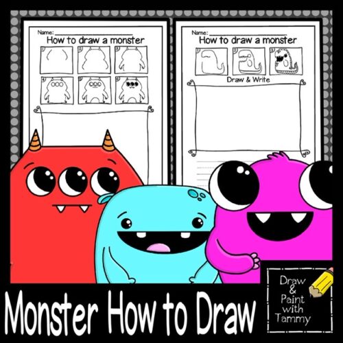 How to draw monsters with draw and write pages - Made By Teachers