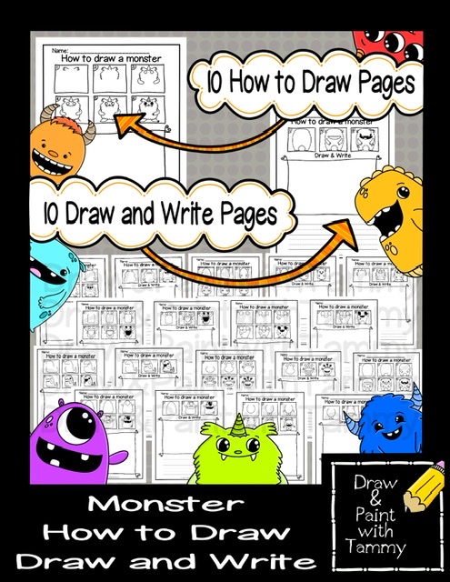 How to draw monsters with draw and write pages | Made By Teachers