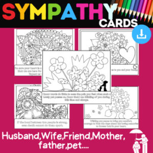 Coloring Sympathy Cards Make Your Own Cards at Home, for Grief, Loss ...