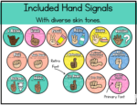 Hand Signal Posters for Classroom Management | Retro Bright | Made By ...