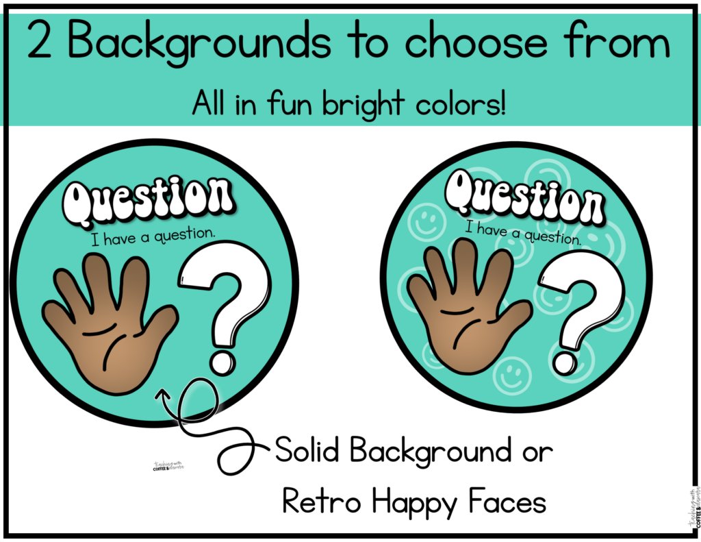 Hand Signal Posters for Classroom Management | Retro Bright - Made By ...