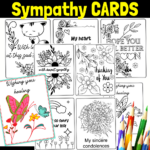 Coloring Sympathy Cards Make Your Own Cards at Home, for Grief, Loss ...