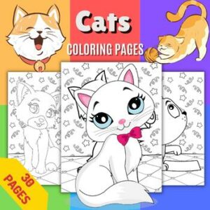 Printable Cute Cats Coloring Pages Sheets - Cat Lovers For kids ...