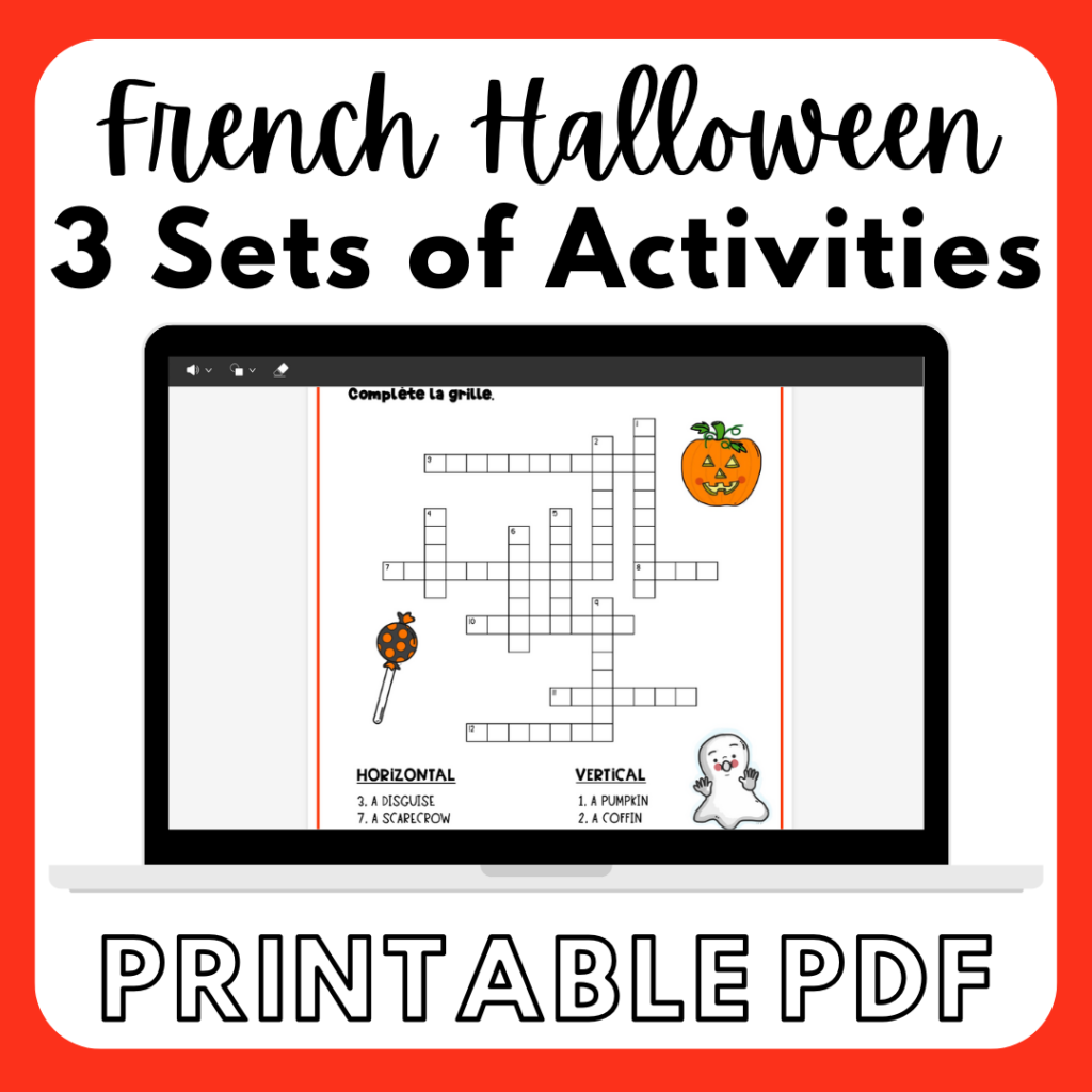 FRENCH Halloween 3 Sets of Activities - Made By Teachers