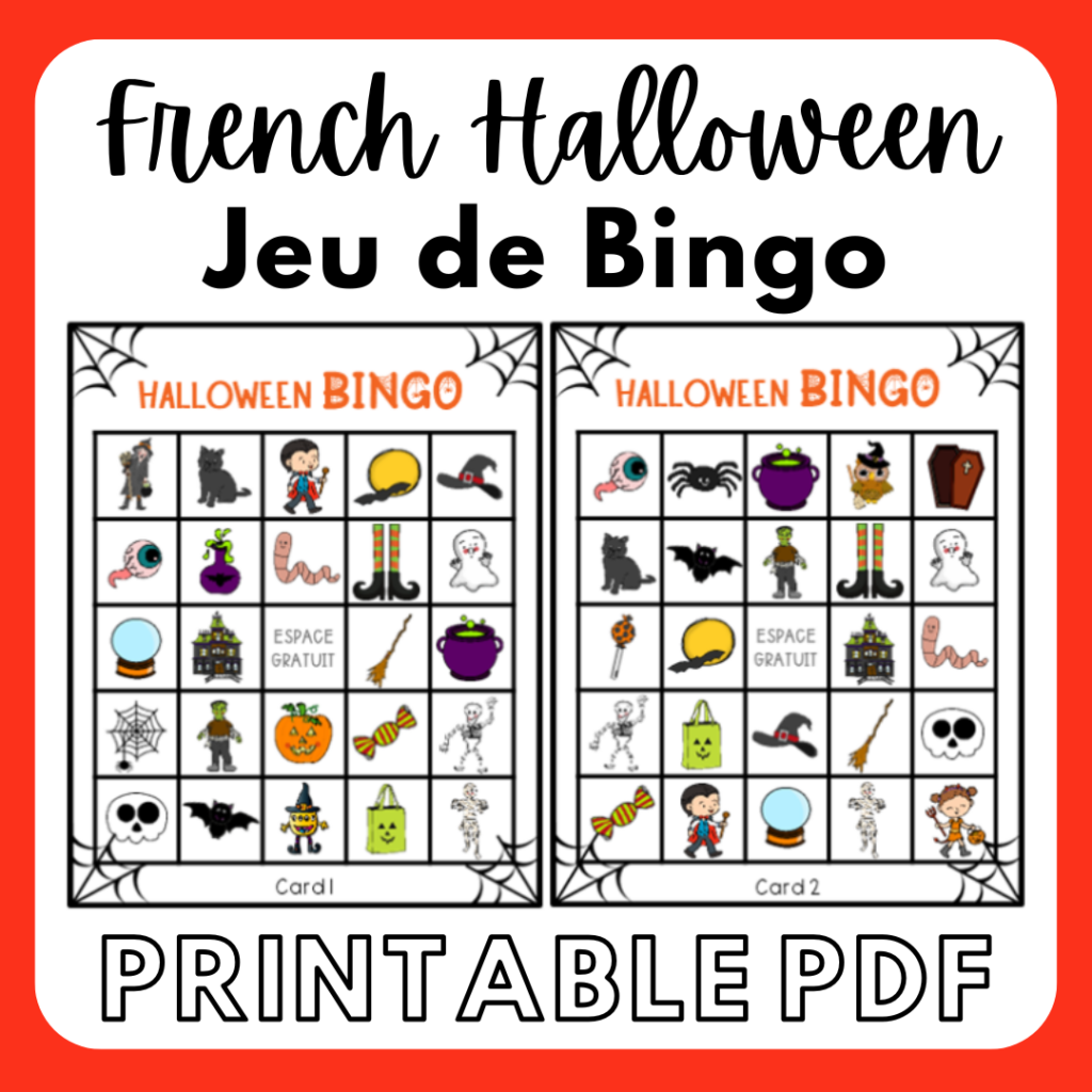 FRENCH Halloween Jeu de BINGO - Made By Teachers