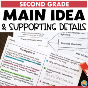 Main Idea and Supporting Details Passages and Activities 2nd Grade ...