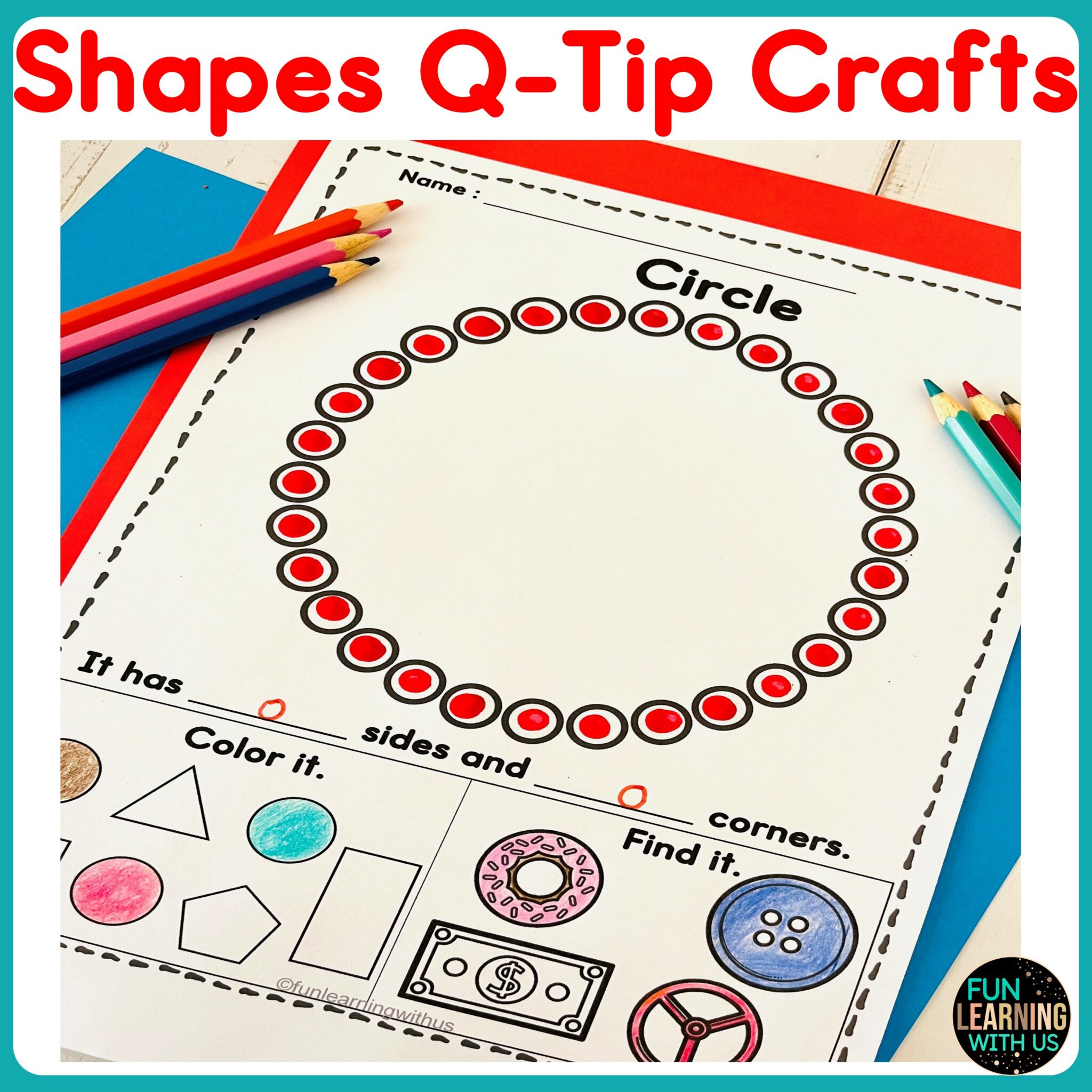 2D Shapes Intervention Q-Tip Crafts | Shapes Recognition Activity ...