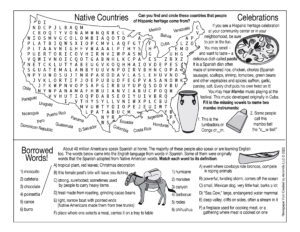 Hispanic Heritage Puzzle Set – Famous Hispanic-Americans, Spanish Words ...