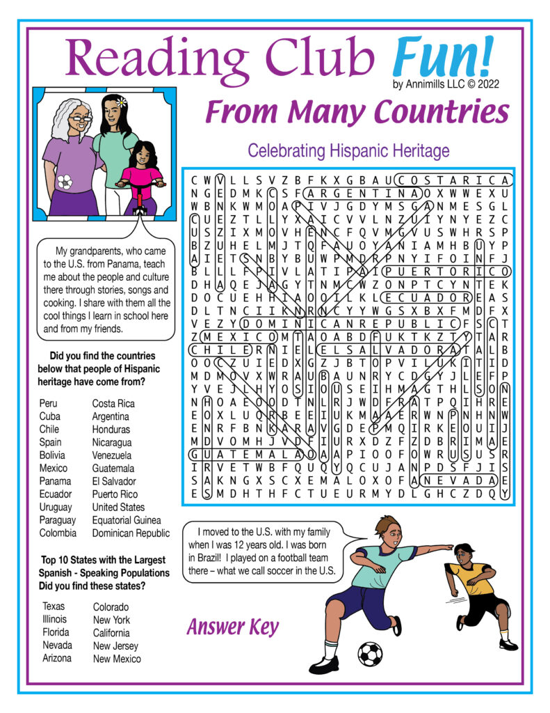 Hispanic Heritage Puzzle Set – Famous Hispanic-Americans, Spanish Words ...