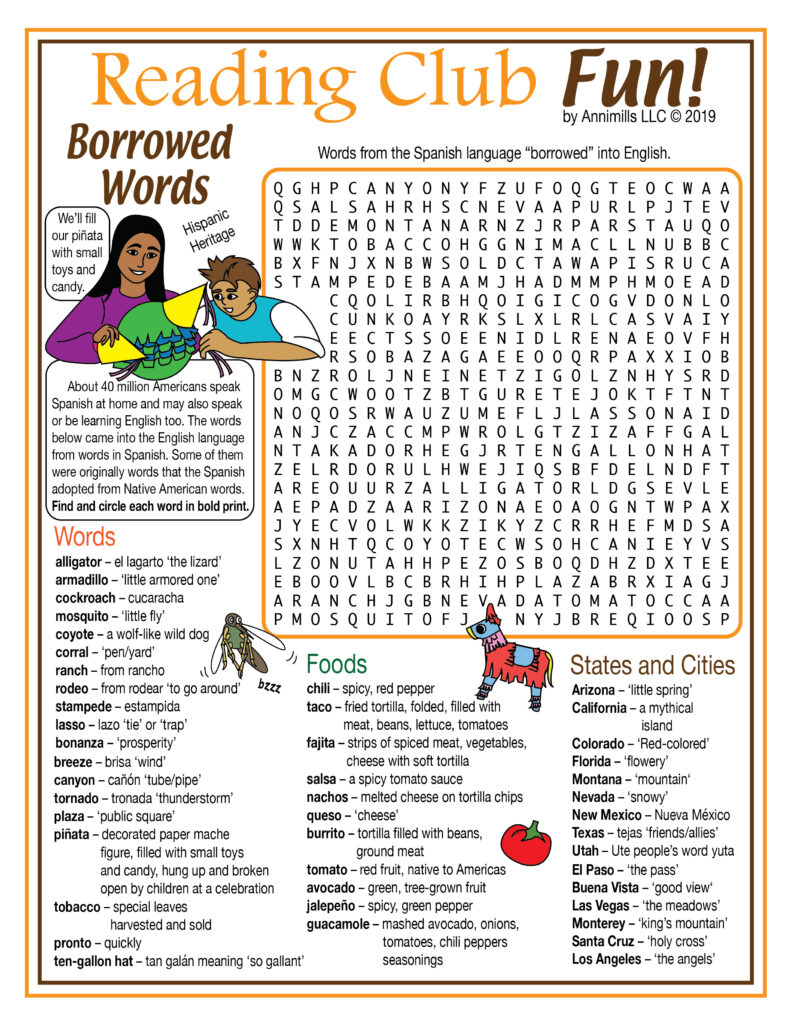 Hispanic Heritage Puzzle Set – Famous Hispanic-Americans, Spanish Words ...
