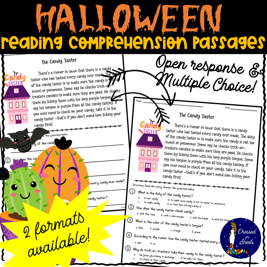 Halloween Reading Comprehension Passages - Made By Teachers