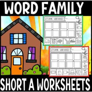 short a word family worksheets - Made By Teachers