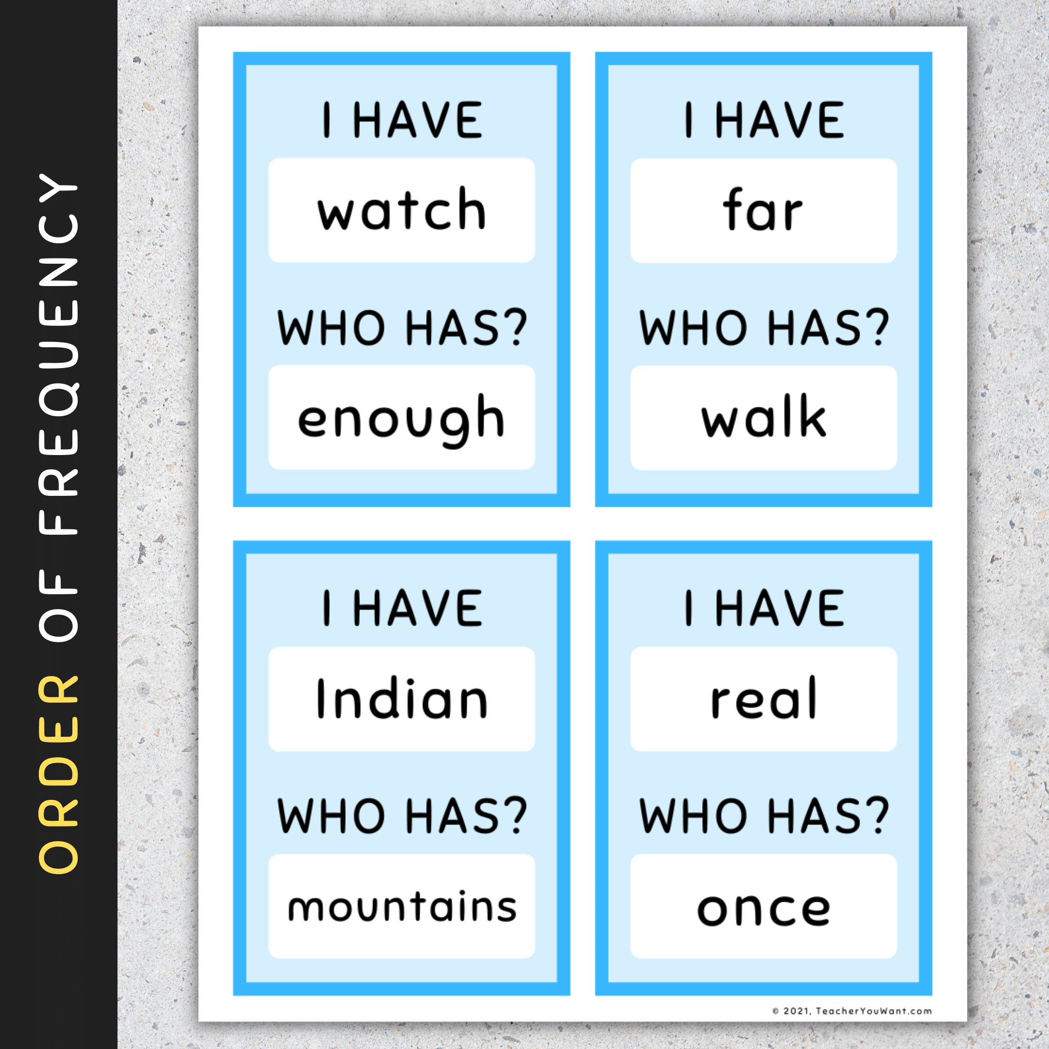 Fry Sight Words Flash Cards: I Have Who Has Sight Words Flashcards, 201 ...