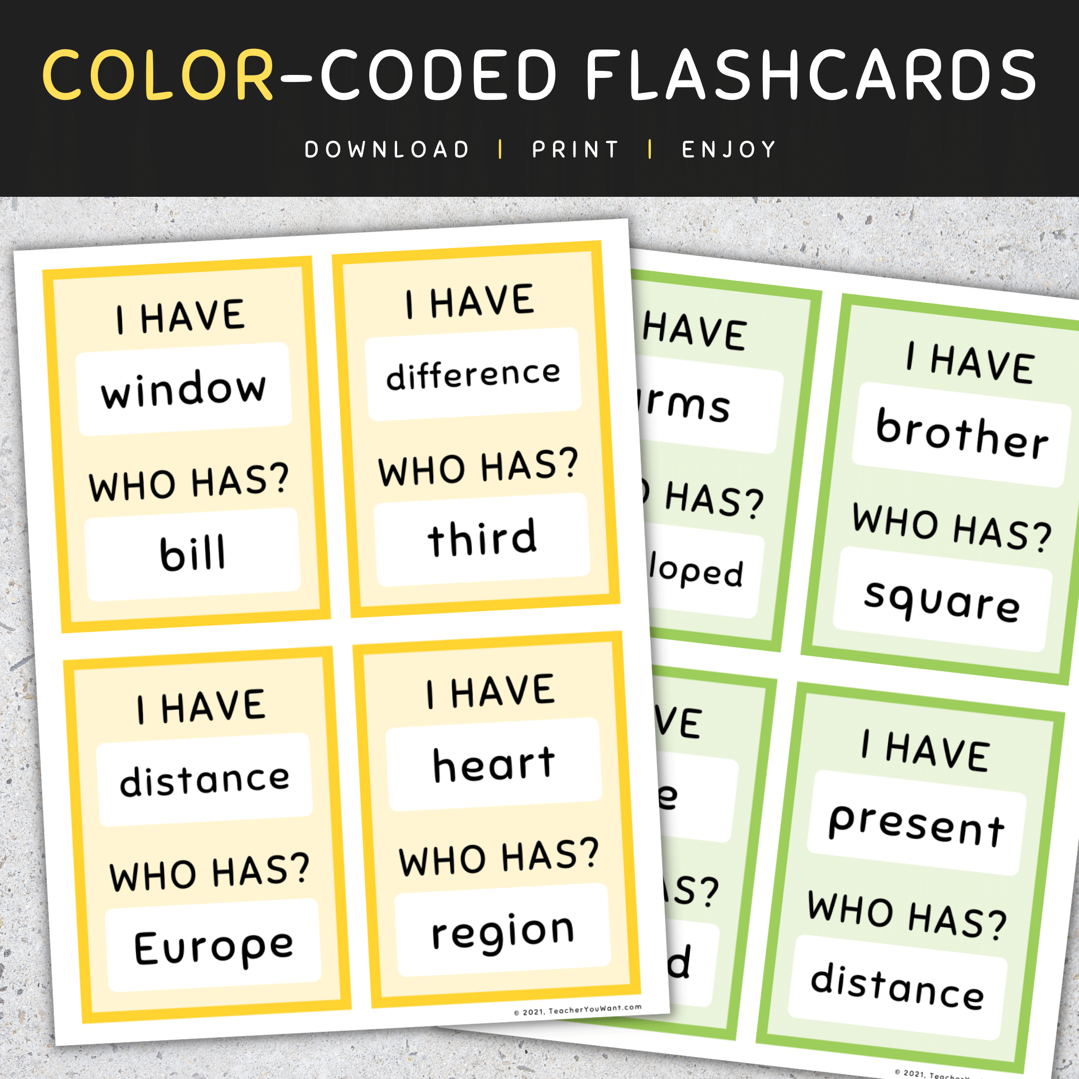 Fry Sight Words Flash Cards: I Have Who Has Sight Words Flashcards, 501 ...