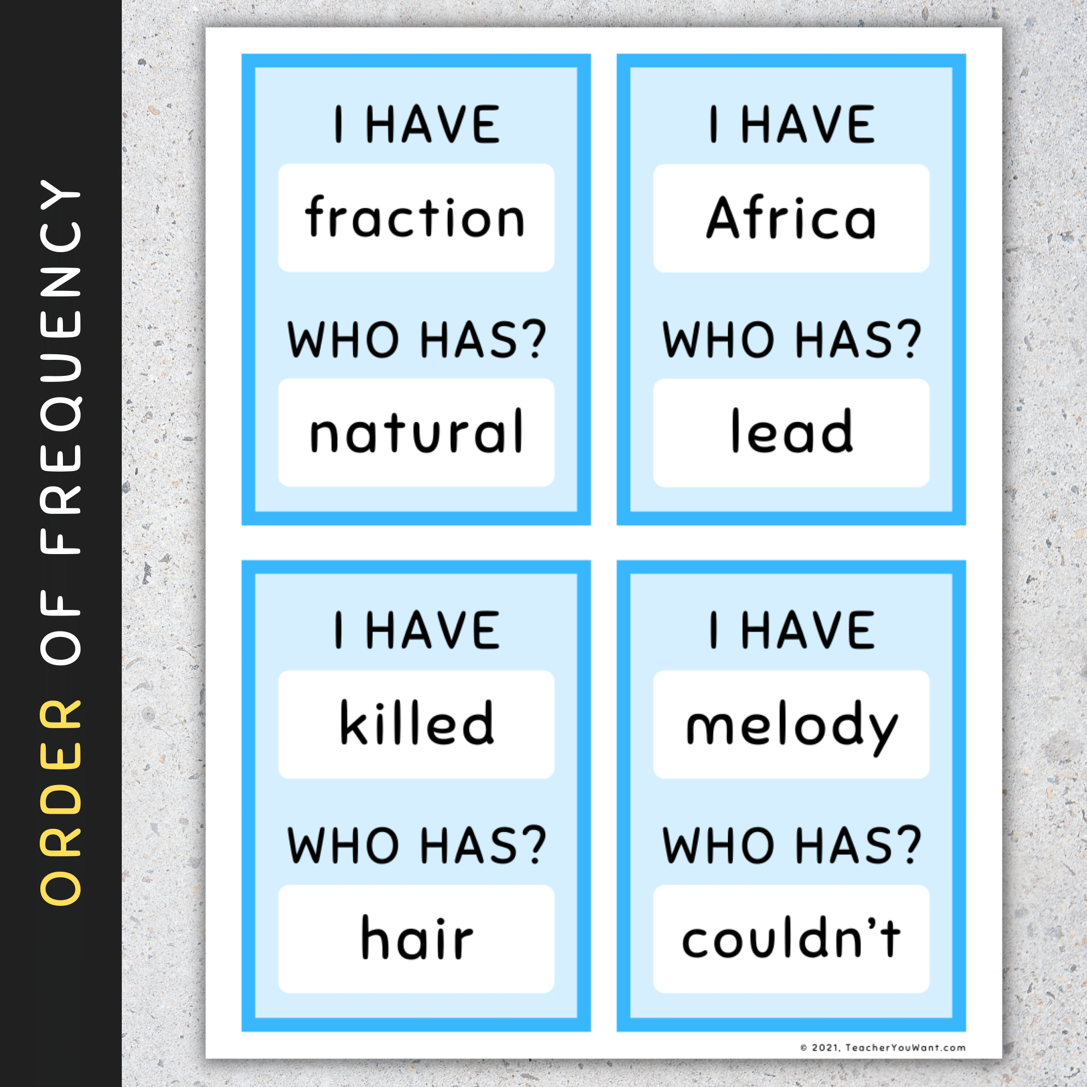 Fry Sight Words Flash Cards: I Have Who Has Sight Words Flashcards, 601 ...