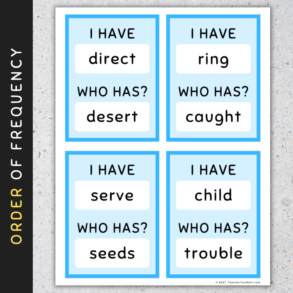 Fry Sight Words Flash Cards: I Have Who Has Sight Words Flashcards, 701 ...