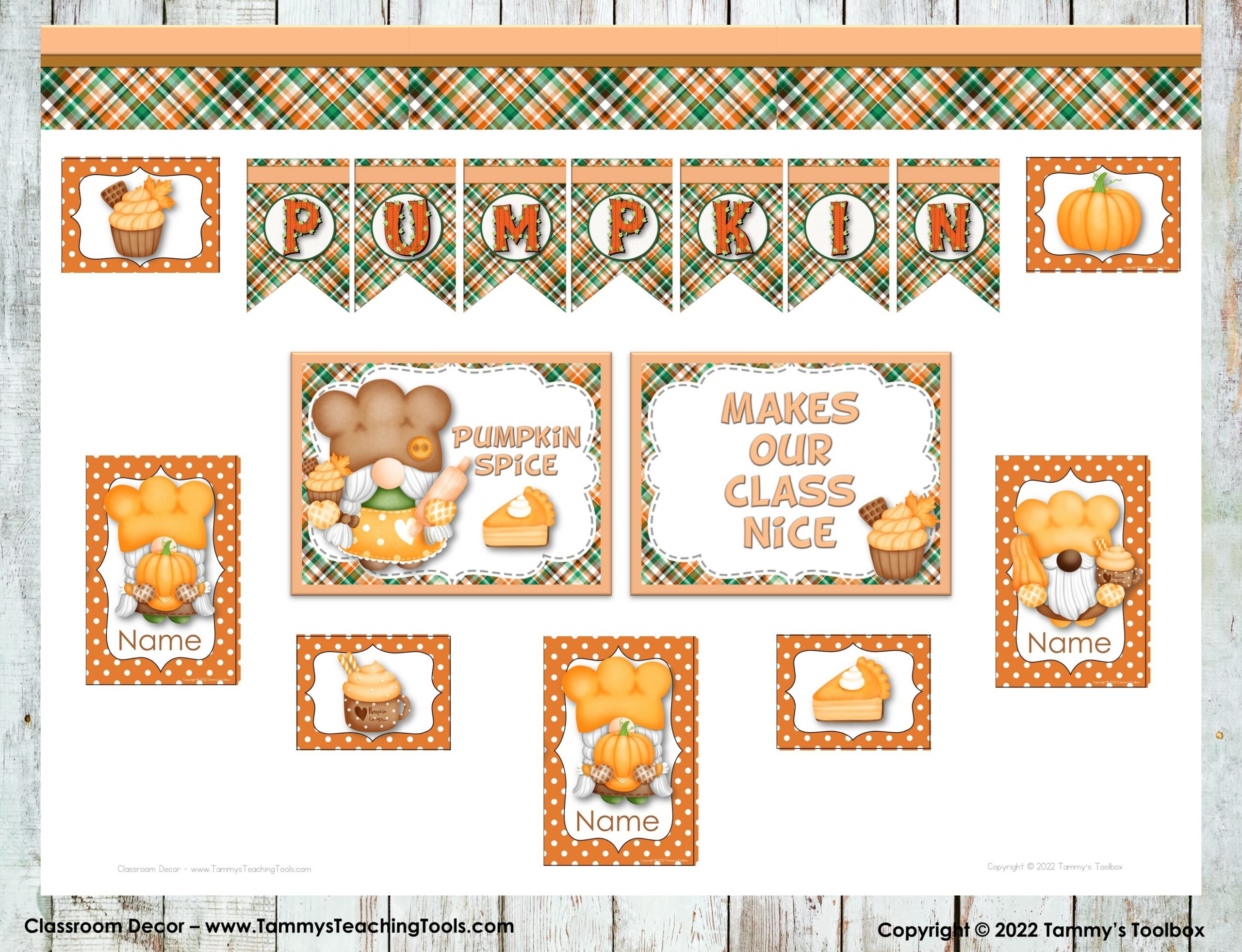 Pumpkin Fall Bulletin Board Kit with Craft Activities | Made By Teachers