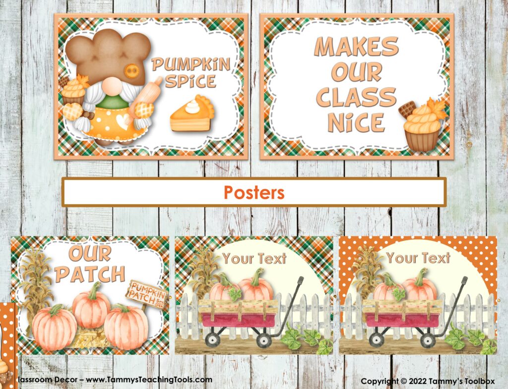 Pumpkin Fall Bulletin Board Kit with Craft Activities - Made By Teachers