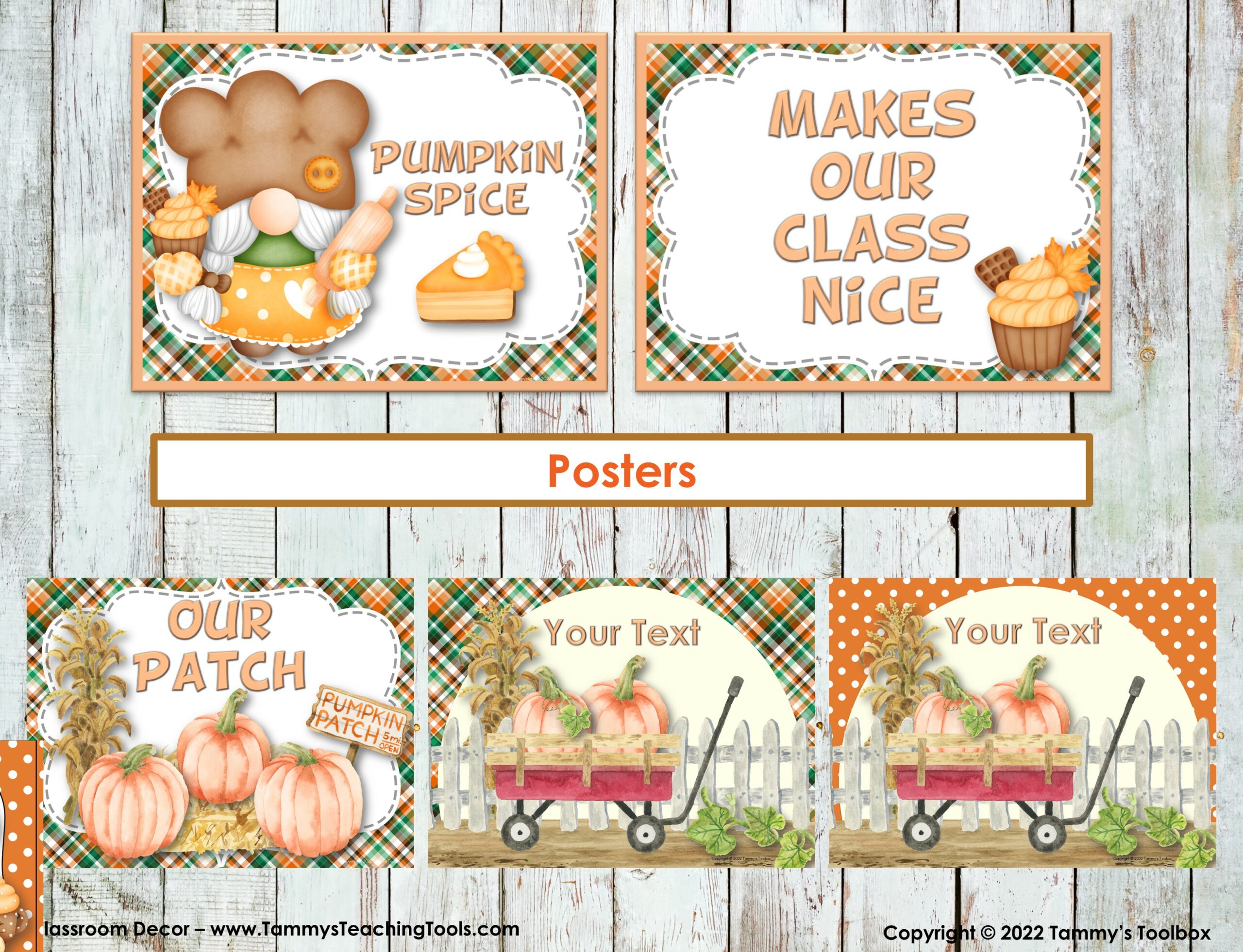 Pumpkin Fall Bulletin Board Kit with Craft Activities | Made By Teachers