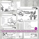 Halloween Following Directions Coloring Activity for Listening Skills ...