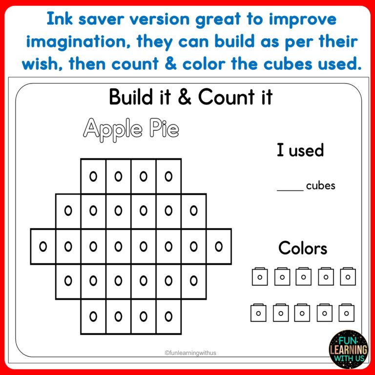 Apple Theme Linking Cubes Mats | Apple Orchid Fine motor Skill Mats ...