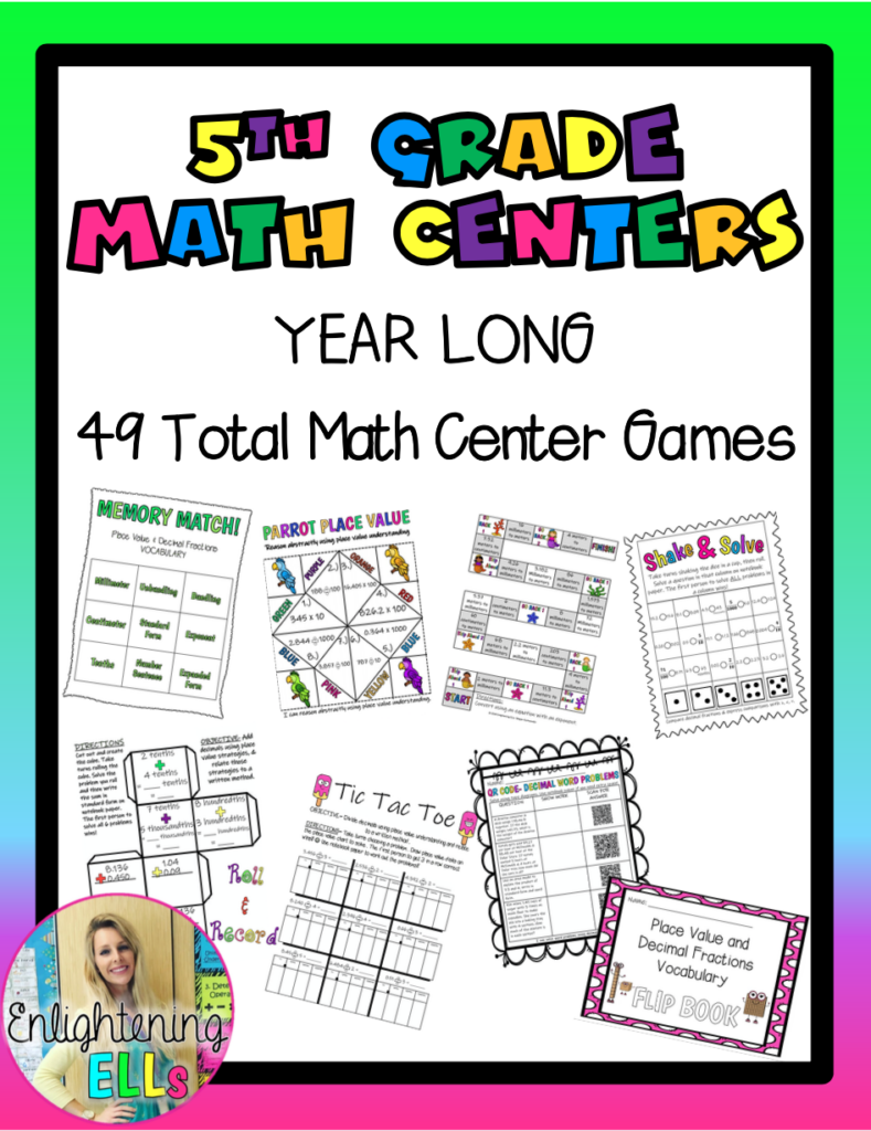 5th Grade Math Centers Year Long Bundle - Made By Teachers