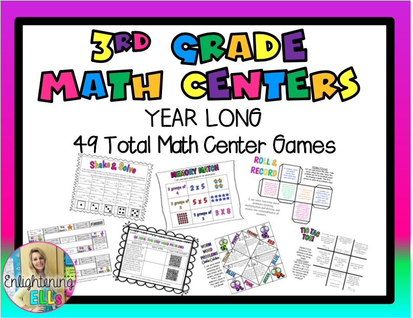 3rd Grade Math Centers Year Long Bundle | Made By Teachers