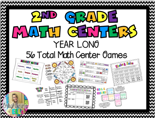 2nd Grade Math Centers Year Long Bundle | Made By Teachers