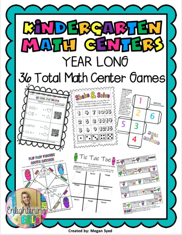 Kindergarten Math Centers Year Long Bundle | Made By Teachers