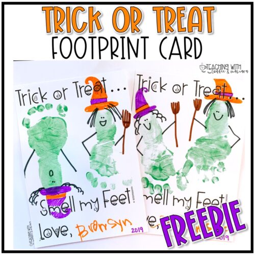 Halloween footprint craft FREE | Made By Teachers