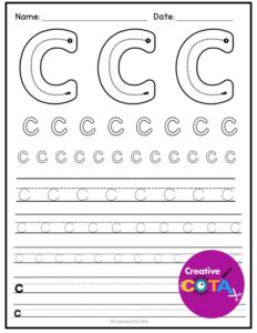 No Prep Handwriting Practice ABC Alphabet Lowercase Tracing Worksheets ...