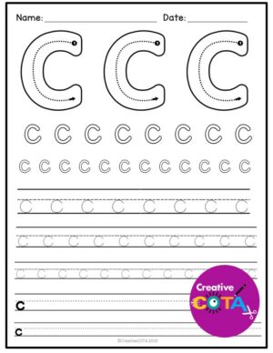 No Prep Handwriting Practice ABC Alphabet Lowercase Tracing Worksheets ...