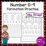Number Formation Trace and Write No Prep Worksheets - Made By Teachers