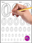 Number Formation Trace and Write No Prep Worksheets | Made By Teachers