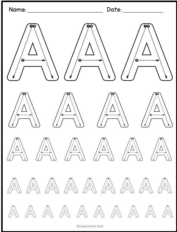 Freebie Lowercase Letter Formation Writing Practice Worksheets - Made ...