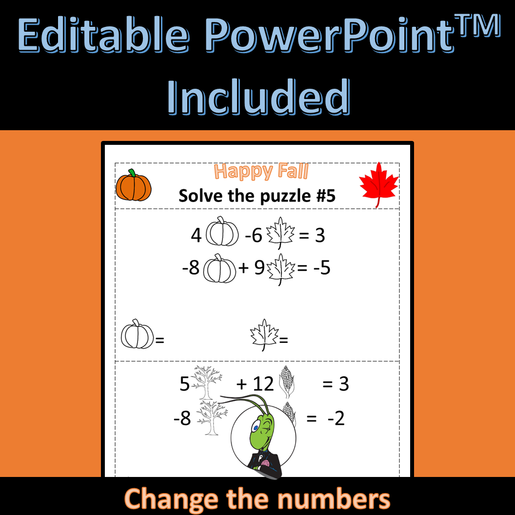 Fall Themed Systems of Equations Logic Puzzles | Made By Teachers