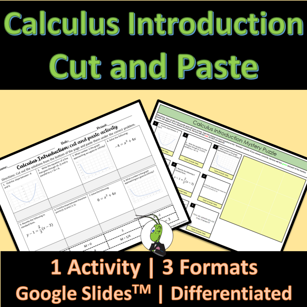Introduction to Calculus Cut and Paste Activity | Mystery Picture ...