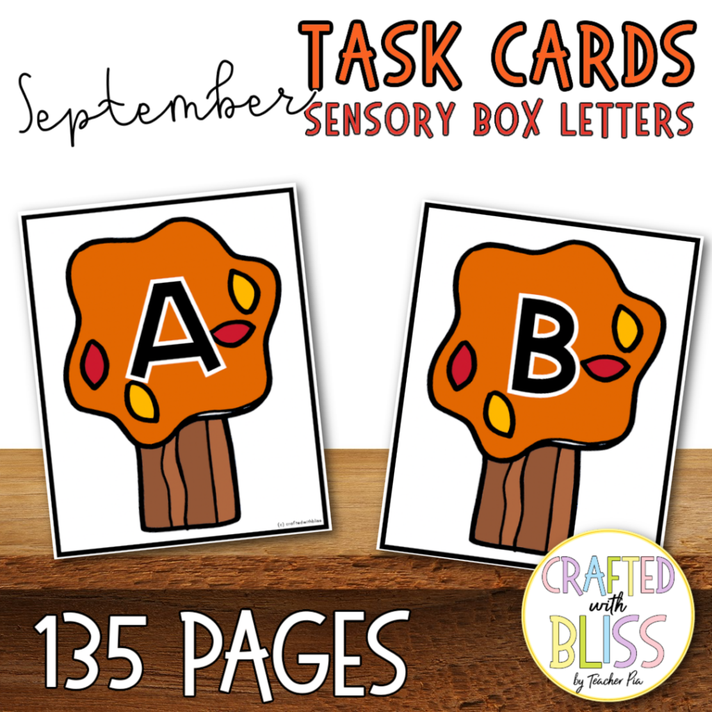 September Fall Math and Literacy Task Cards Autumn(PreK, Sped) | Made ...